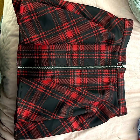 Hot Topic | Skirts | Social Collision Red Plaid Skirt | Poshmark
